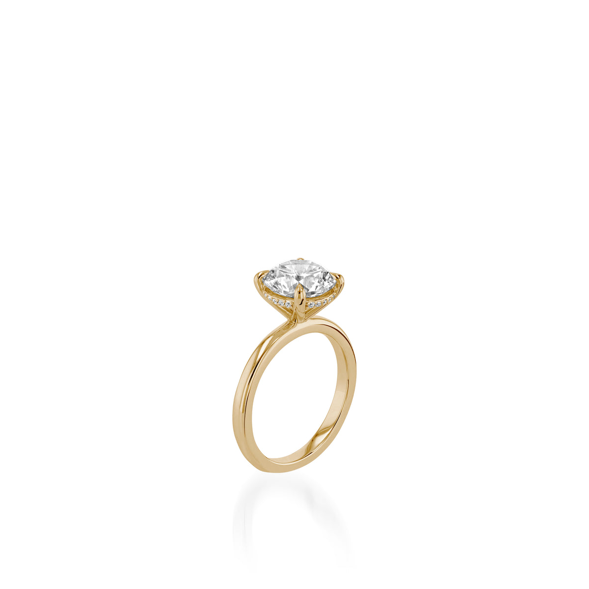 Duchess Solitaire Yellow Gold Engagement Ring – John Atencio