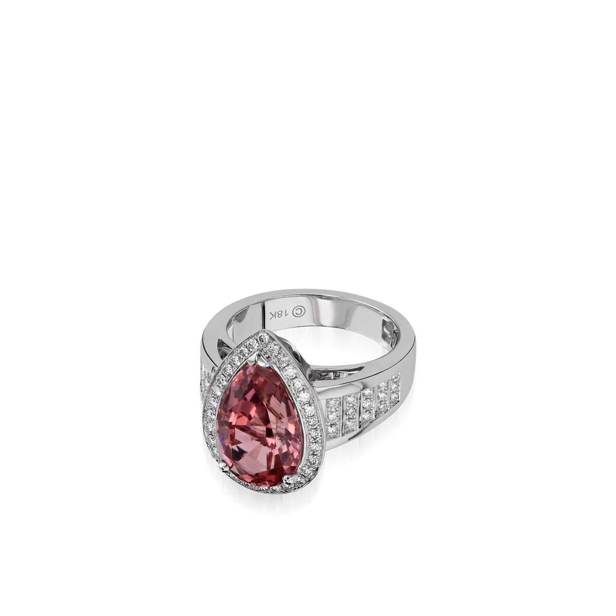 Signature Pink Tourmaline and Pave Diamond Ring – John Atencio