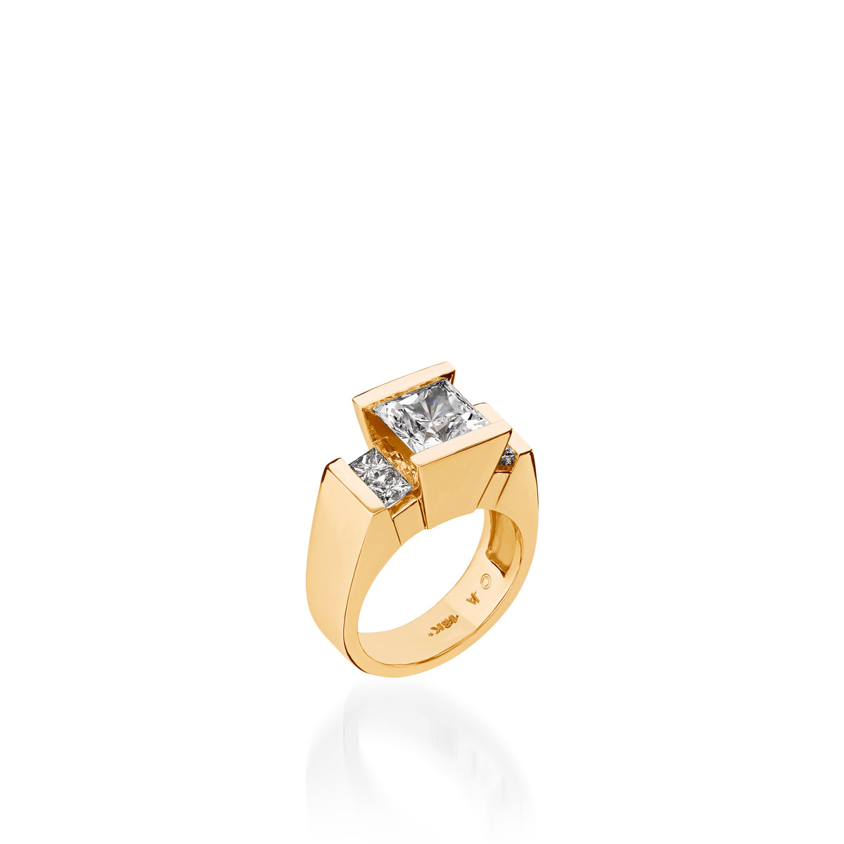 Ventana Yellow Gold Engagement Ring – John Atencio